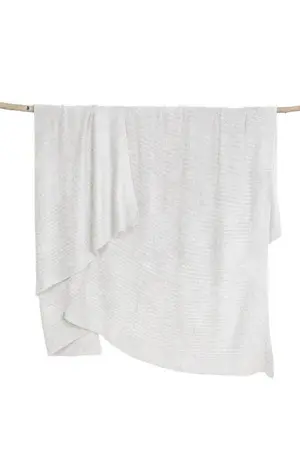 Barefoot Dreams Cozychic Light Ribbed Throw - Pearl