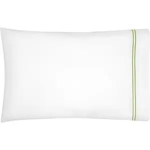 SFERRA Grande Hotel Pillowcase - White/fern