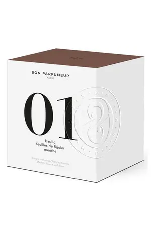 BON PARFUMEUR Candle 01 Basil, Fig Leaves & Mint Scented Candle