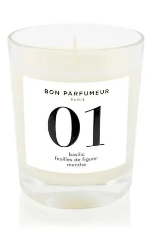 BON PARFUMEUR Candle 01 Basil, Fig Leaves & Mint Scented Candle