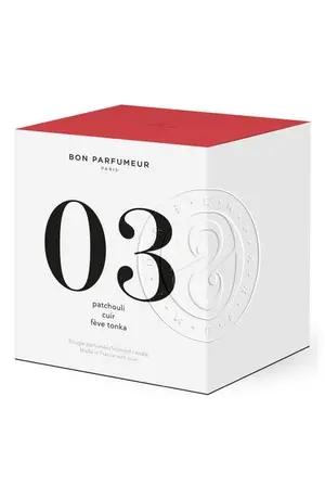 BON PARFUMEUR Candle 03 Patchouli, Leather & Tonka Bean Scented Candle