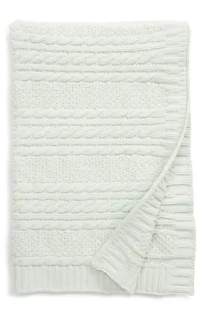 Nordstrom Cable Knit Baby Blanket Green Hush