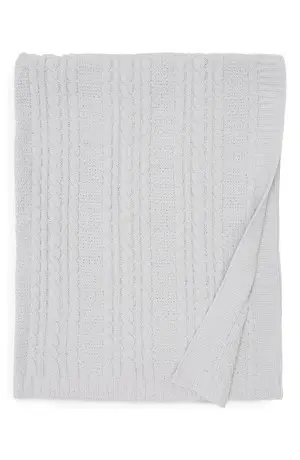 Nordstrom Cable Knit Baby Blanket Grey Micro