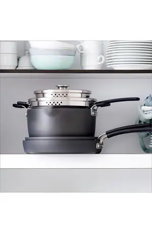 GREENPAN Levels 6-piece Hard Anodized Stackable Ceramic Nonstick Cookware Set