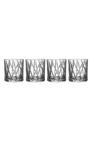 ORREFORS City Set Of 4 Crystal Old Fashioned Glasses - Clear