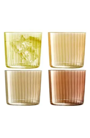 LSA Gems Set Of 4 Tumblers - Amber/orange