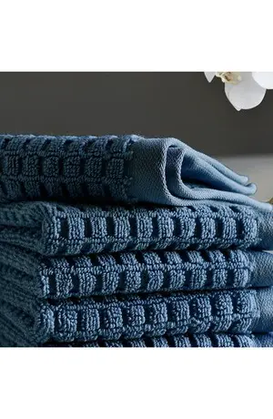 Dkny Quick Dry 6-pack Cotton Washcloths - Denim