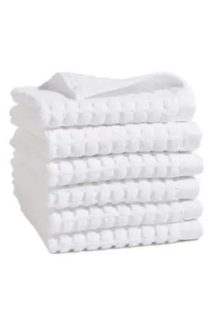 Dkny Quick Dry 6-pack Cotton Washcloths - White