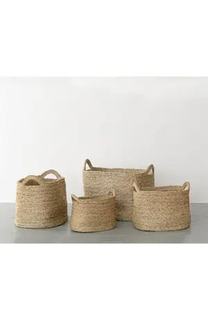 WILL & ATLAS Set Of 4 Oval Jute Baskets