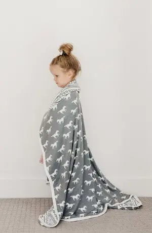 COPPER PEARL Reversible Print Swaddle Blanket - Colt