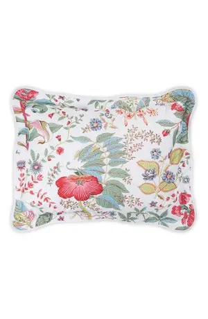 MATOUK Pomegranate Quilted Boudoir Pillow - Pink Coral