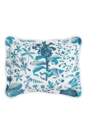 MATOUK Pomegranate Quilted Boudoir Pillow Prussian Blue