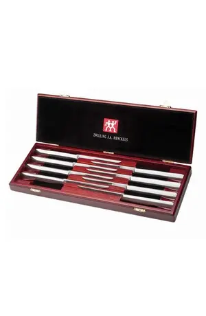 ZWILLING 8-piece Stainless Steel Serrated Steak Knife Set - No Color