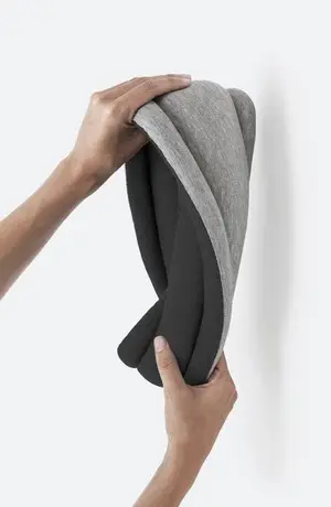 OSTRICHPILLOW Light Reversible Travel Pillow - Midnight Grey