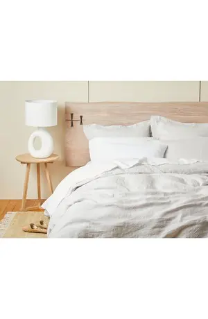 COYUCHI Relaxed Organic Linen Duvet Cover - Fog