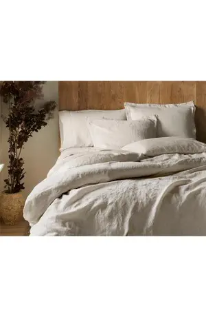 COYUCHI Relaxed Organic Linen Duvet Cover - Natural Chambray