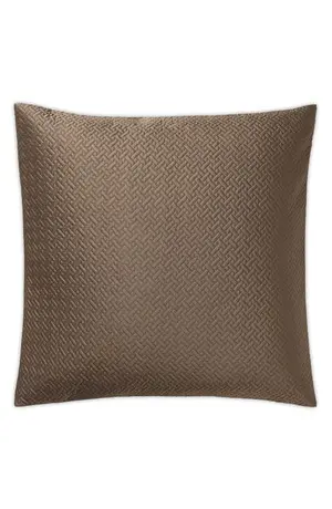MATOUK Basket Weave Cotton Sateen Euro Sham Mocha