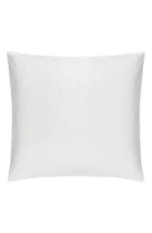 MATOUK Basket Weave Cotton Sateen Sham - White