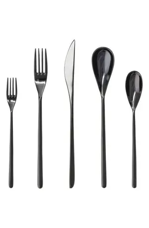 FORTESSA Dragonfly Black 5-piece Place Setting Black