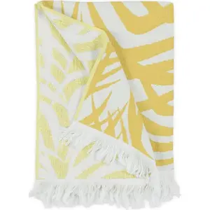 MATOUK Zebra Palm Beach Towel Canary