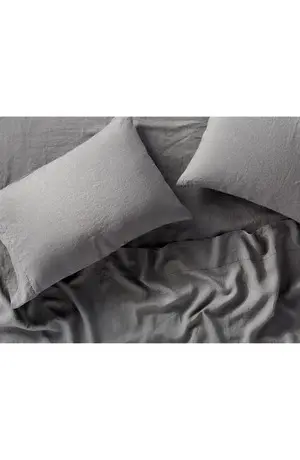 COYUCHI Relaxed Organic Linen Sheet Set - Slate