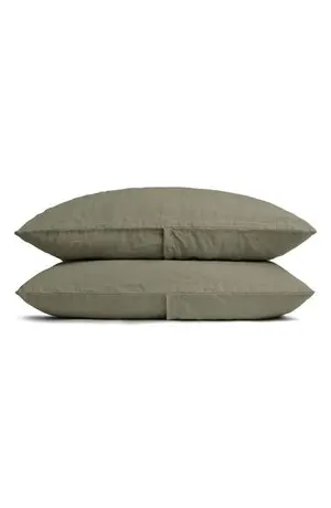 PARACHUTE Set Of 2 Linen Pillowcases - Moss
