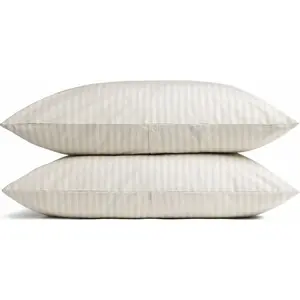 PARACHUTE Percale Pillowcases Bone Stripe