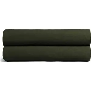 PARACHUTE Brushed Cotton Fitted Sheet Evergreen