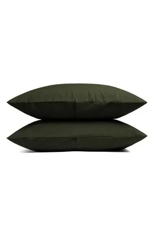 PARACHUTE Set Of 2 Brushed Cotton Pillowcases - Evergreen