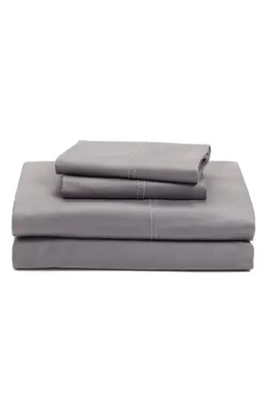 Nordstrom 400 Thread Count Organic Cotton Sateen Sheet Set Grey Pearl