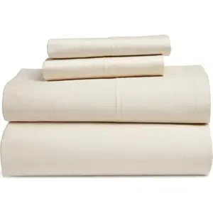 Nordstrom 400 Thread Count Organic Cotton Sateen Sheet Set - Ivory Whitecap