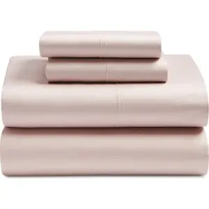 Nordstrom 400 Thread Count Organic Cotton Sateen Sheet Set - Pink Sepia