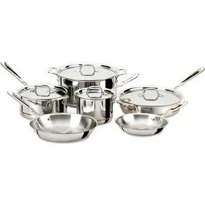ALL-CLAD Copper Core 10-piece Cookware Set - Stainless Steel