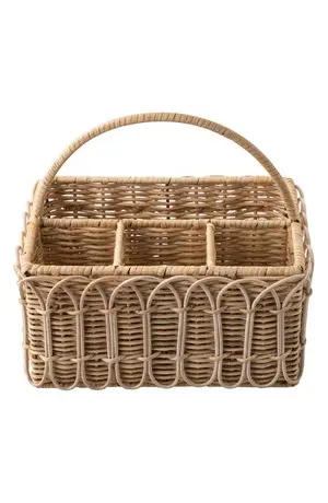 JULISKA Provence Rattan Flatware Basket