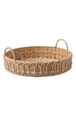 JULISKA Provence Round Rattan Serving Tray