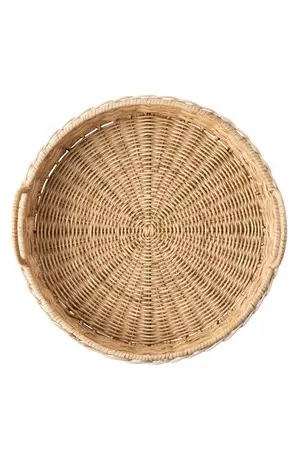 JULISKA Provence Round Rattan Serving Tray