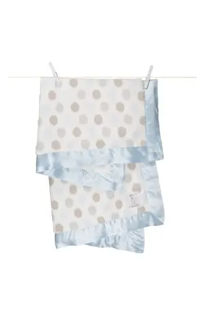 LITTLE GIRAFFE Luxe Dot Blanket - Blue