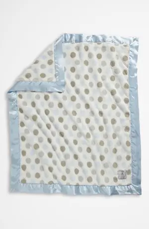 LITTLE GIRAFFE Luxe Dot Blanket - Blue