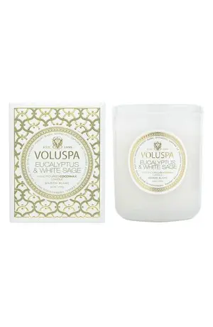 Voluspa White Sage Boxed Classic Candle - Eucalyptus