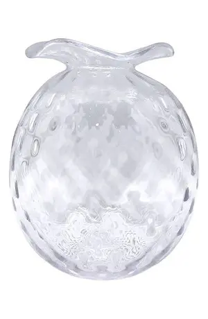 MARIPOSA Large Pineapple Texture Bud Vase - Clear