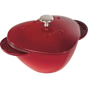 STAUB 1.75-quart Enameled Cast Iron Heart Baking Dish - Cherry