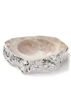 ANNA NEW YORK Casca Quartz Bowl - Crystal Silver