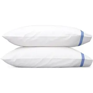 MATOUK Lowell 600 Thread Count Set Of 2 Pillowcases Azure