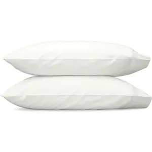 MATOUK Lowell 600 Thread Count Set Of 2 Pillowcases Bone/bone