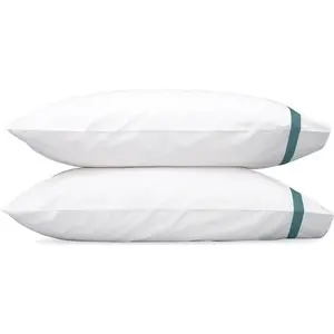 MATOUK Lowell 600 Thread Count Set Of 2 Pillowcases Deep Jade