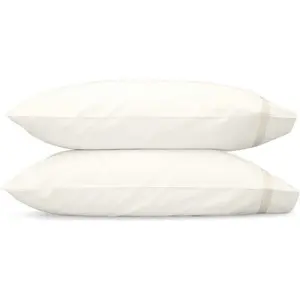 MATOUK Lowell 600 Thread Count Set Of 2 Pillowcases Ivory/ Ivory