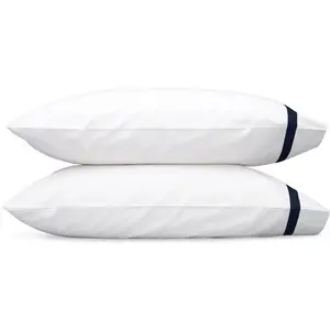 MATOUK Lowell 600 Thread Count Set Of 2 Pillowcases - Navy