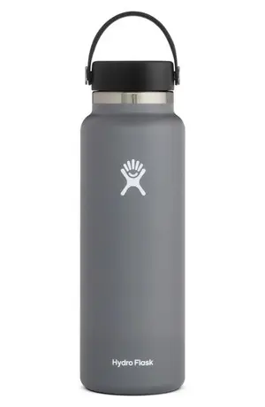HYDRO FLASK 40-ounce Wide Mouth Cap Water Bottle Stone