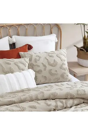 PERI HOME Chenille Leopard Comforter & Sham Set - Linen