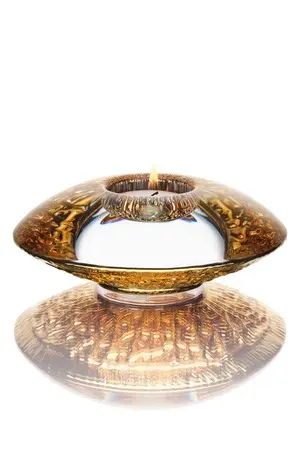 ORREFORS Discus Crystal Votive - Gold
